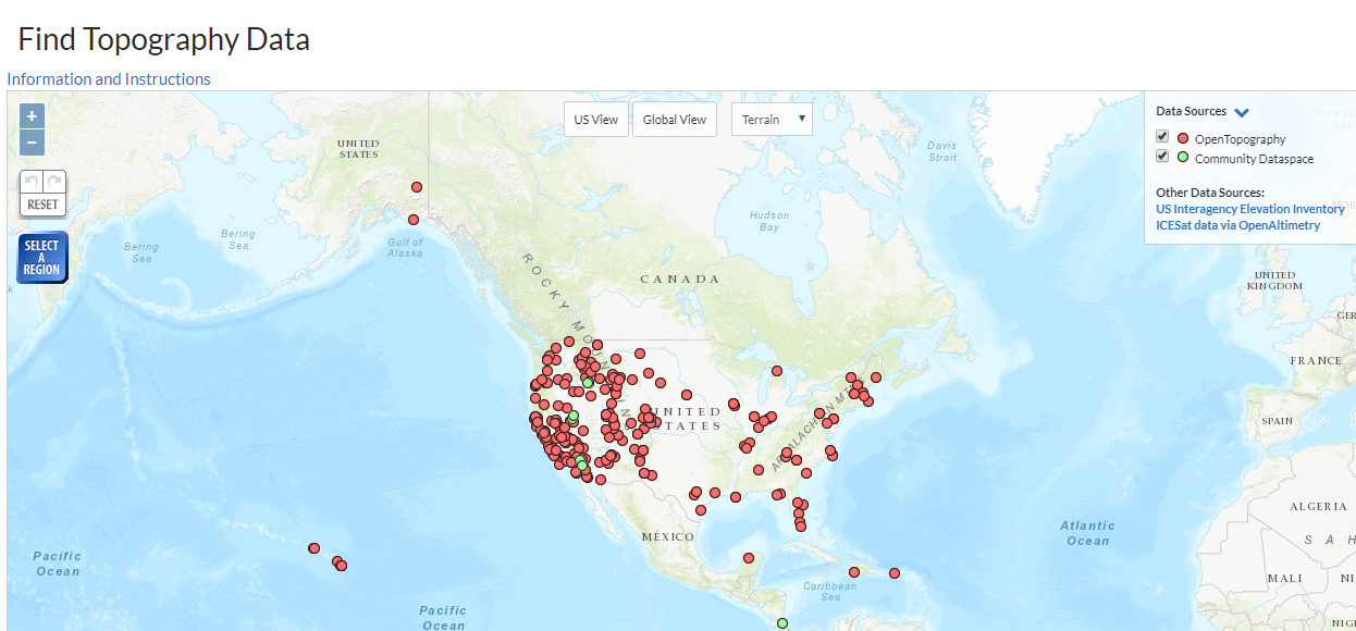 Open Topography Data and Tools (NSF) | UN-SPIDER Knowledge Portal