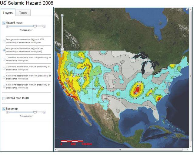 USGS US Seismic Hazard 2008 | UN-SPIDER Knowledge Portal